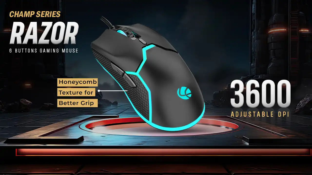 Champ Razor Gaming RBG Mouse 3600dpi (LGM-204) – lapcare.com