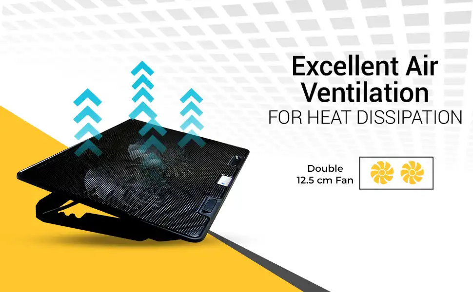 Chillmate - Cooling Pad, 2 USB Port, Dual Fan, upto 15.6" Laptop ...